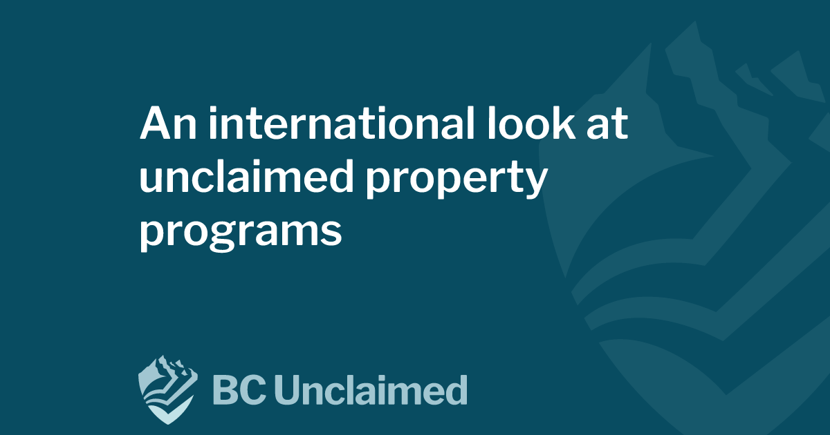 An international look at unclaimed property programs | BC Unclaimed