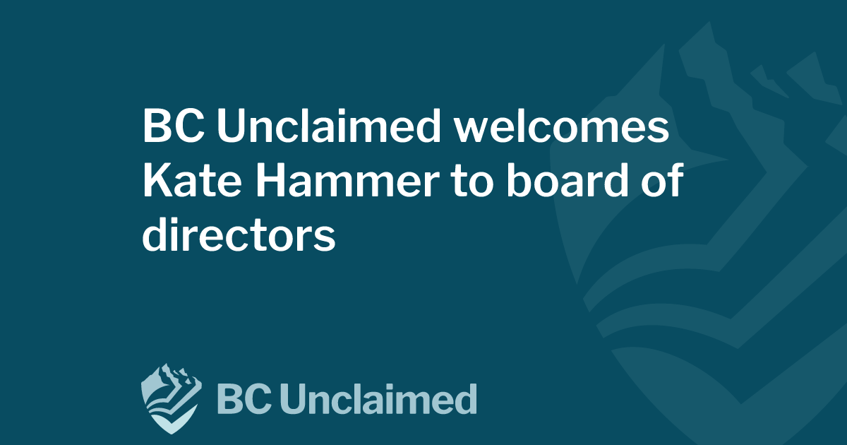 BC Unclaimed welcomes Kate Hammer to board of directors | BC Unclaimed