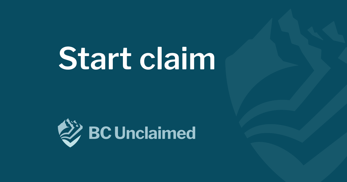 Start claim | BC Unclaimed