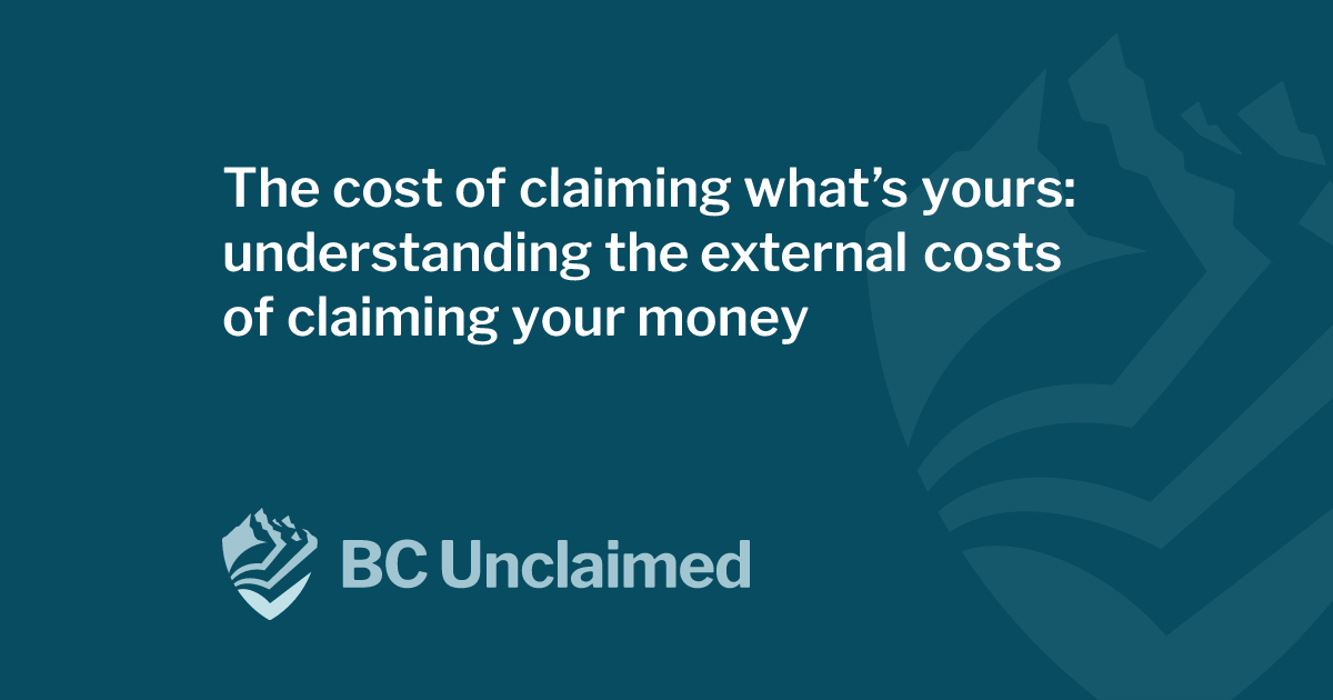 The cost of claiming what’s yours: understanding the external costs of ...