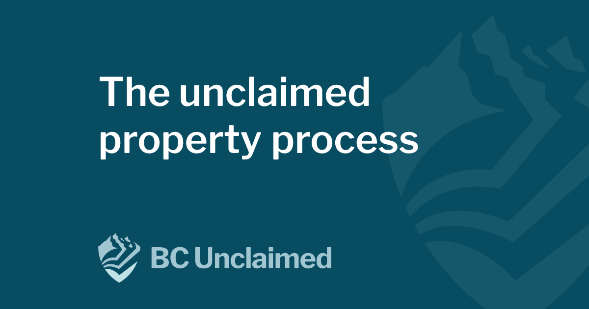 Unclaimed property process | BC Unclaimed
